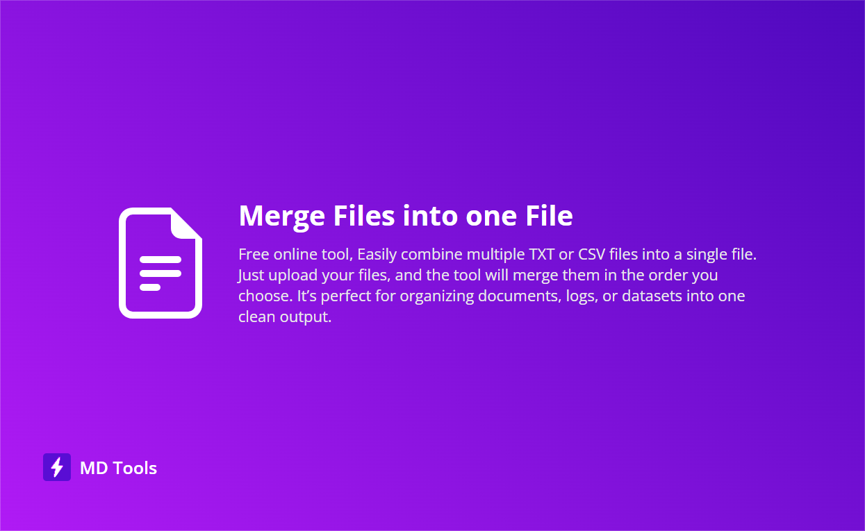 Merge Files into one File
